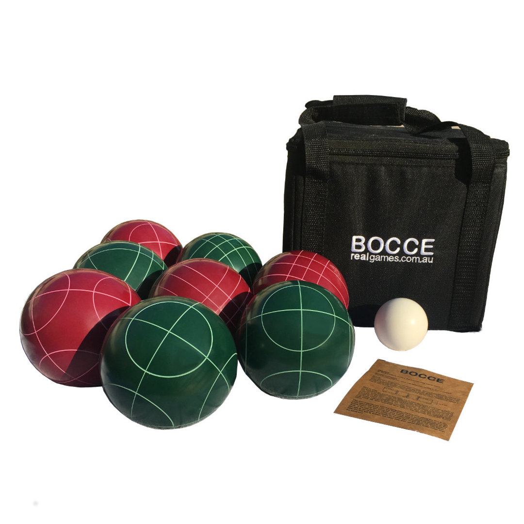 Bocce Set with Eight Black and White Balls